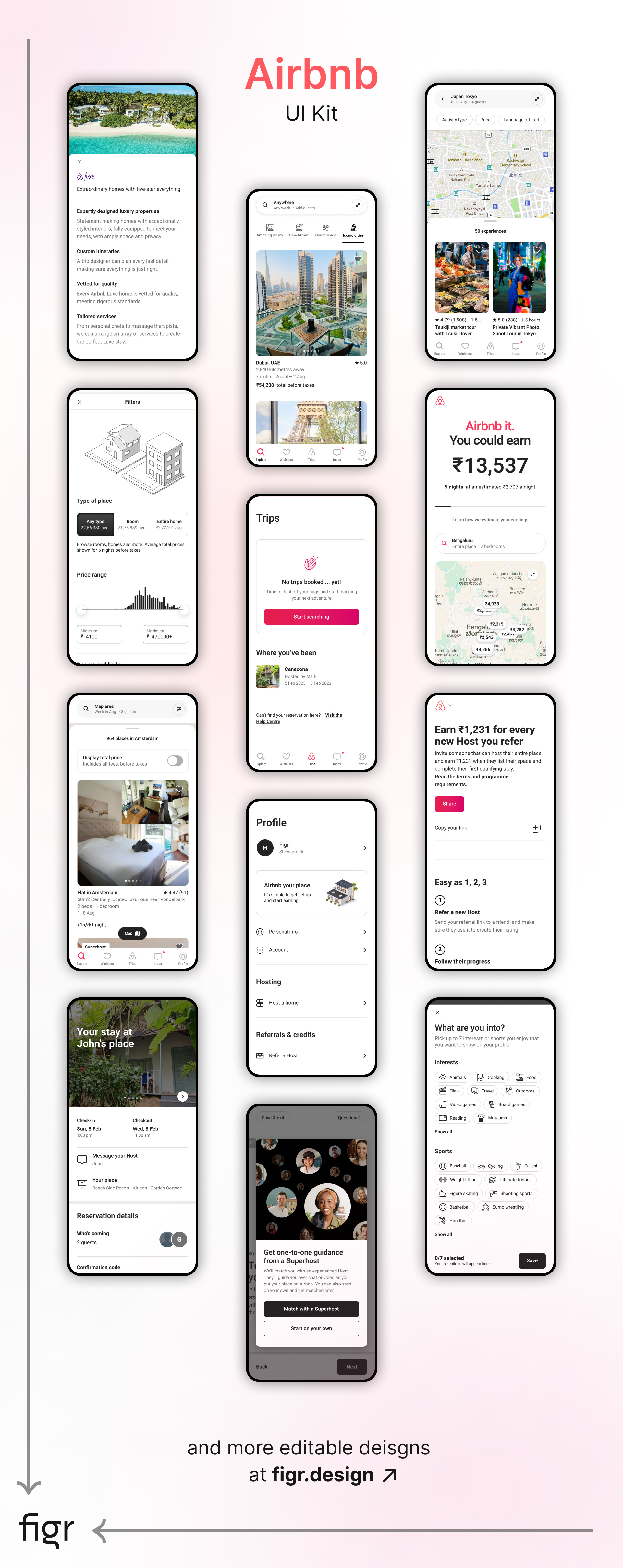 Make Airbnb UI your own by Figr Design on Dribbble