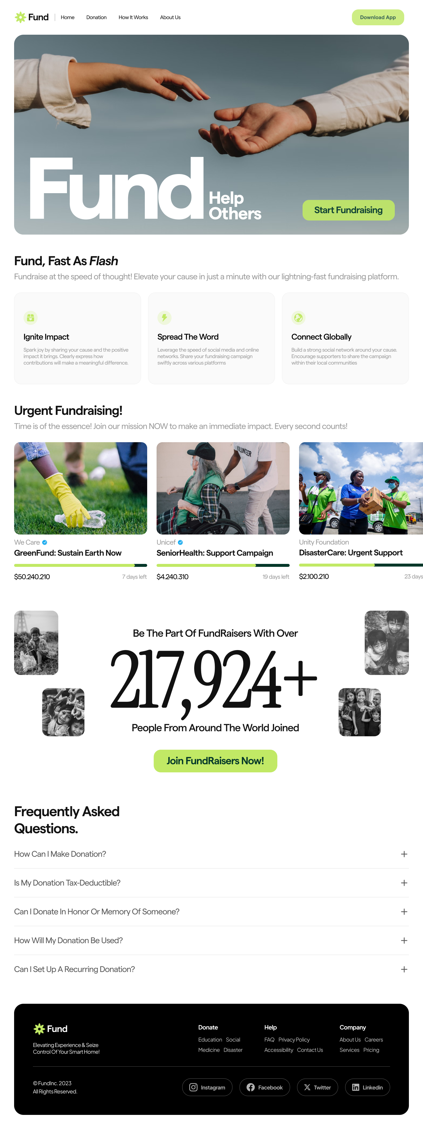 Fund - Crowdfunding Website by Vektora UIUX for Vektora on Dribbble