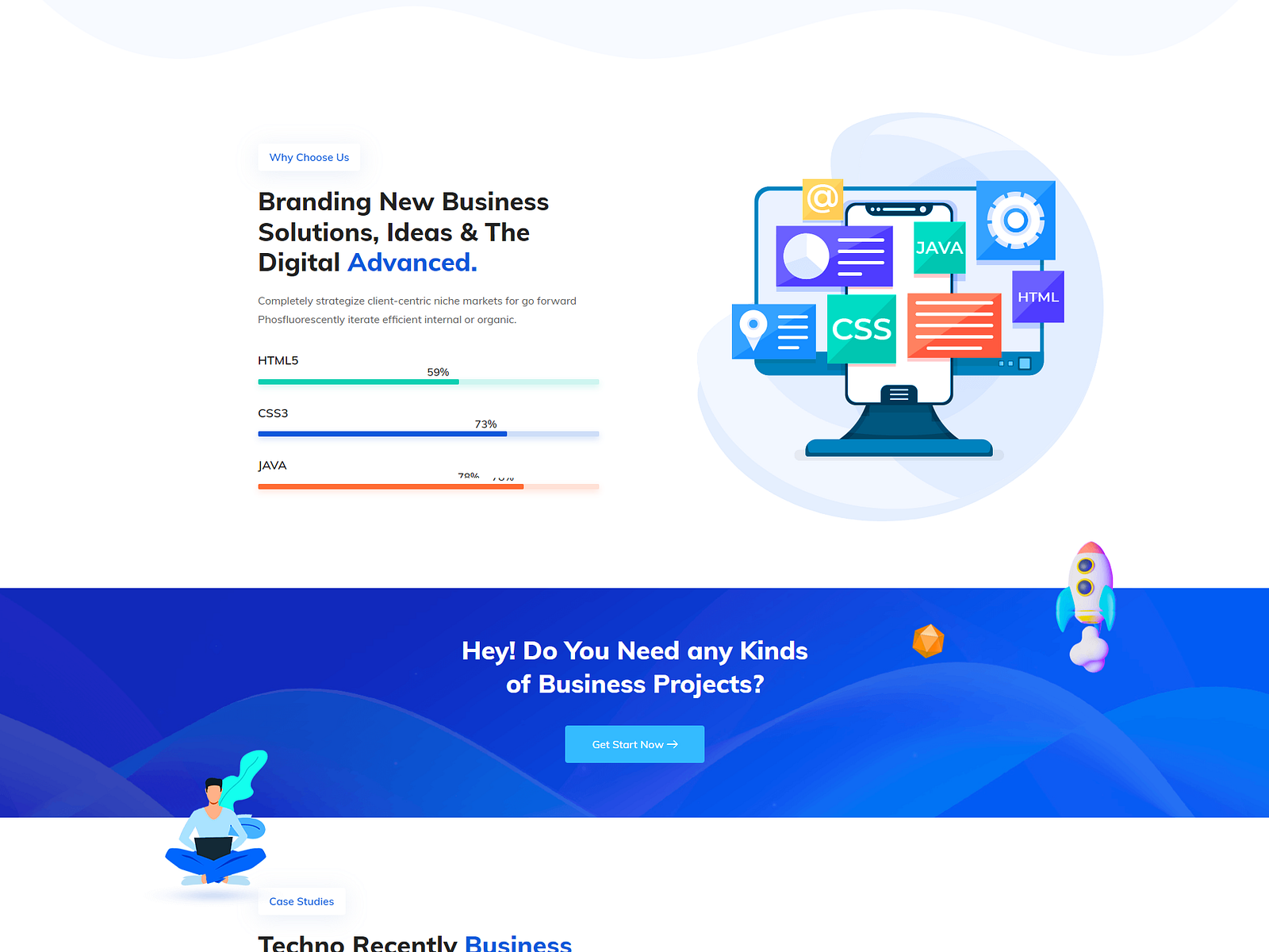 Techno - Total IT Solutions & Multi-Purpose WordPress Theme by Mohammad Liton Mia on Dribbble