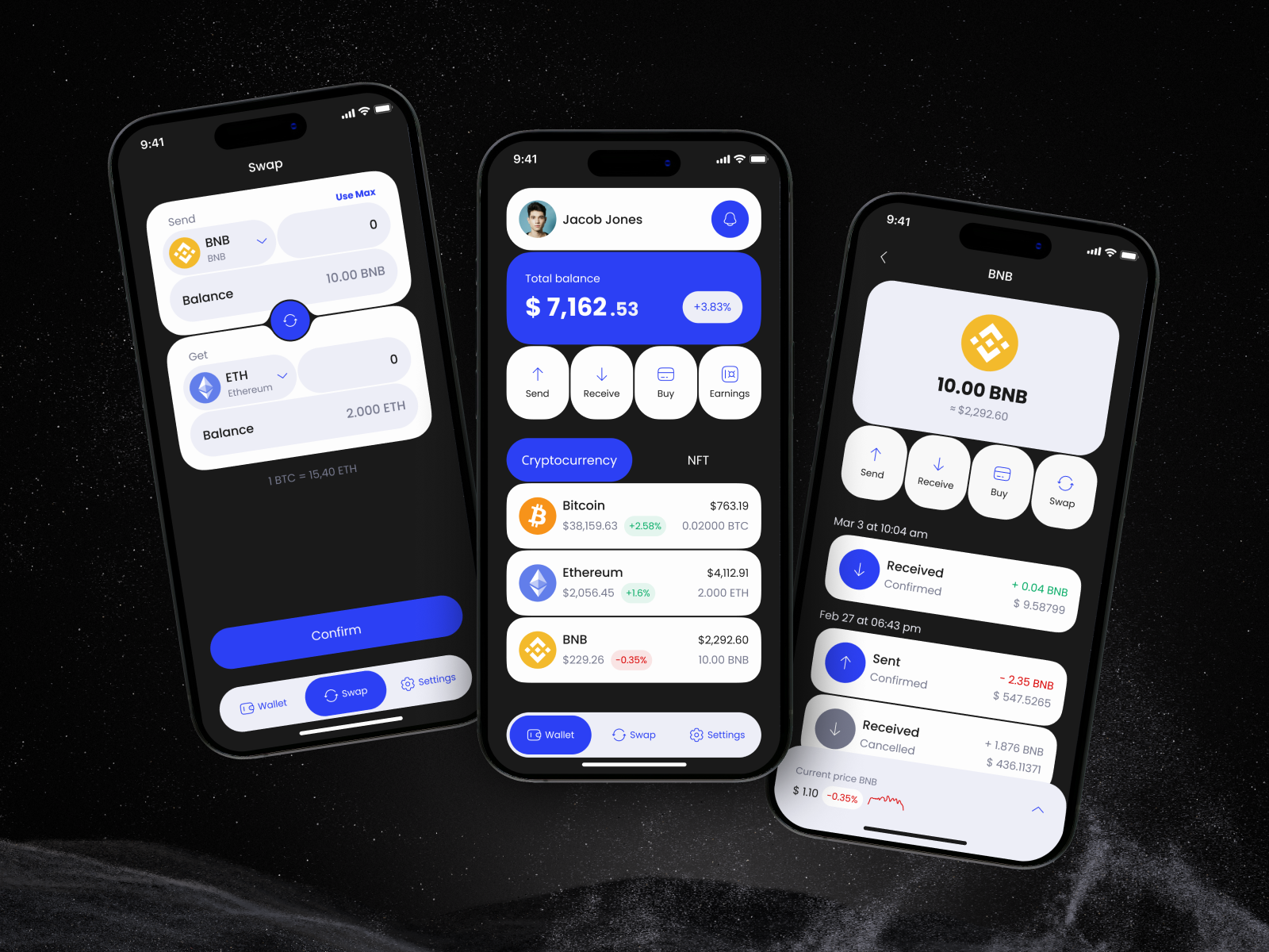 Wallet app by Kate Starushchenko on Dribbble