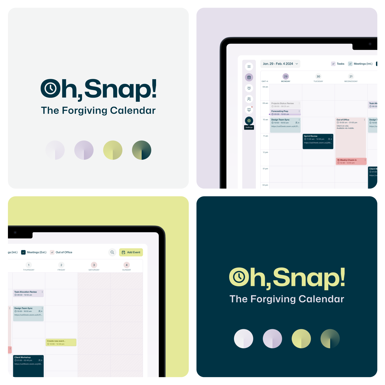 Oh, Snap! Calendar App UI Design by Alex Cristache on Dribbble