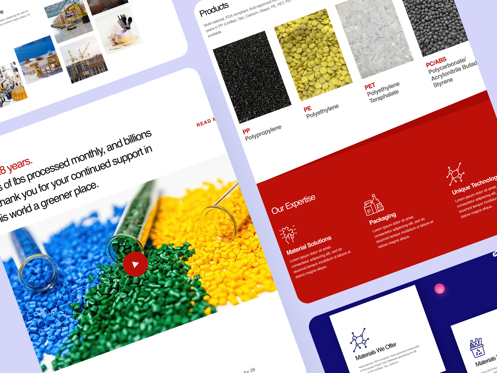 Website UI design for Plastic Material Industry by Maulin Pandya on ...