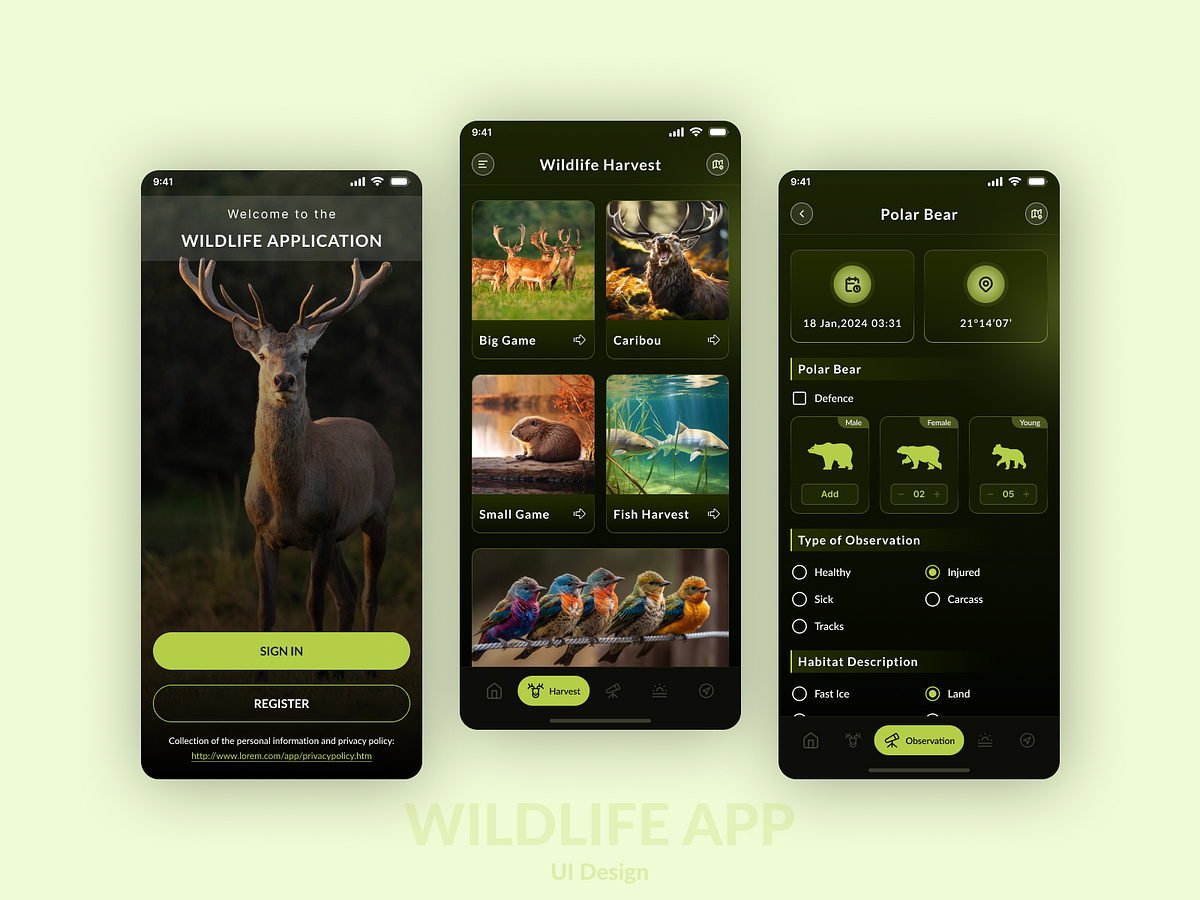 Wildlife App designs, themes, templates and downloadable graphic ...