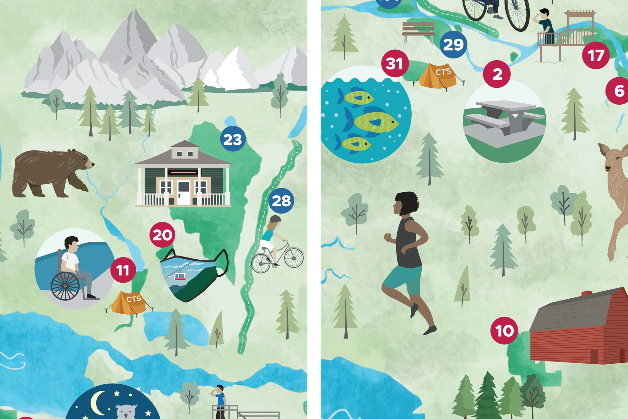 Pacific Parklands Foundation - Park Area Map by Melissa Archer on Dribbble