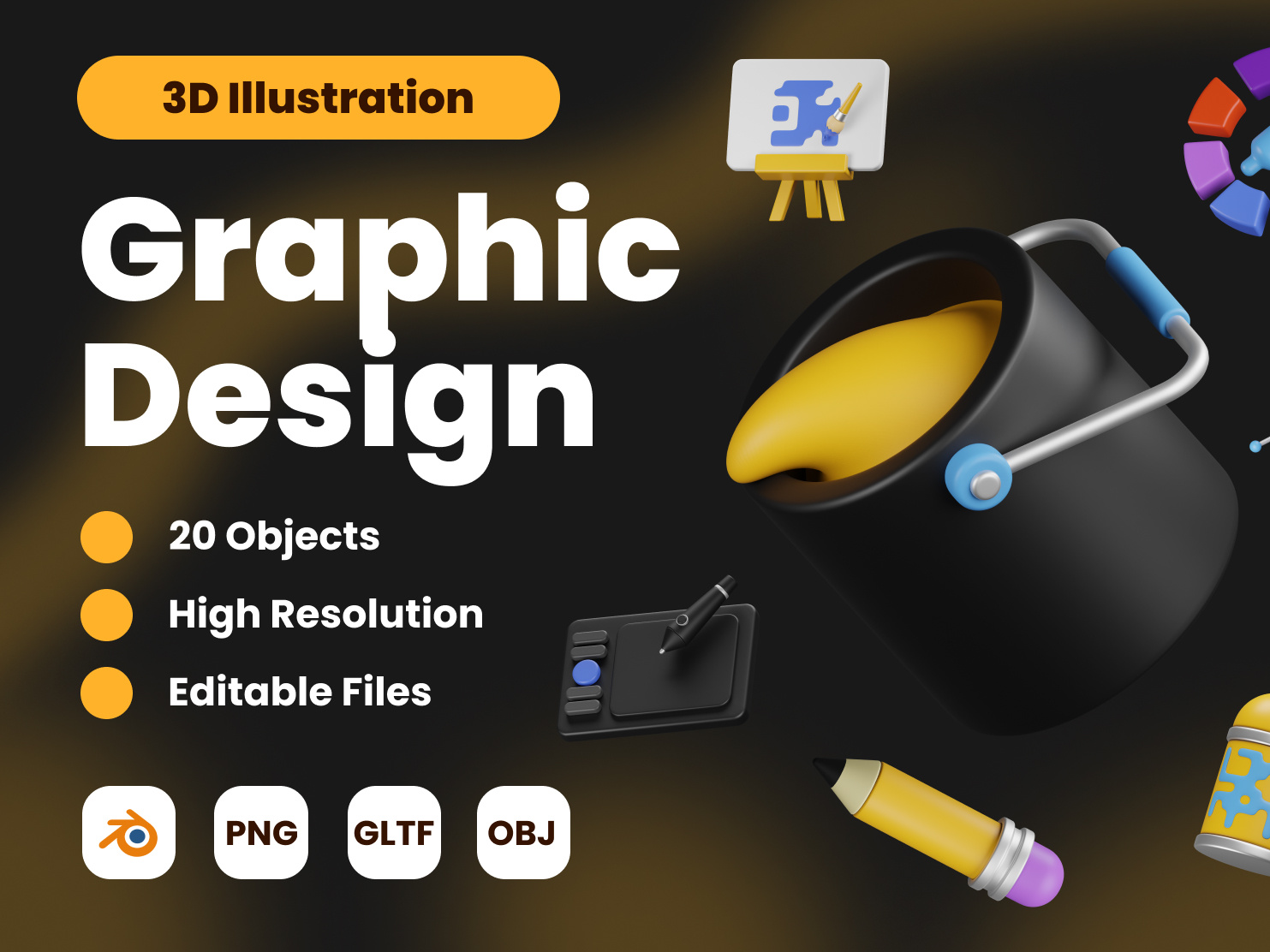 3D Graphic Design Illustration by SpacePixel Creative on Dribbble