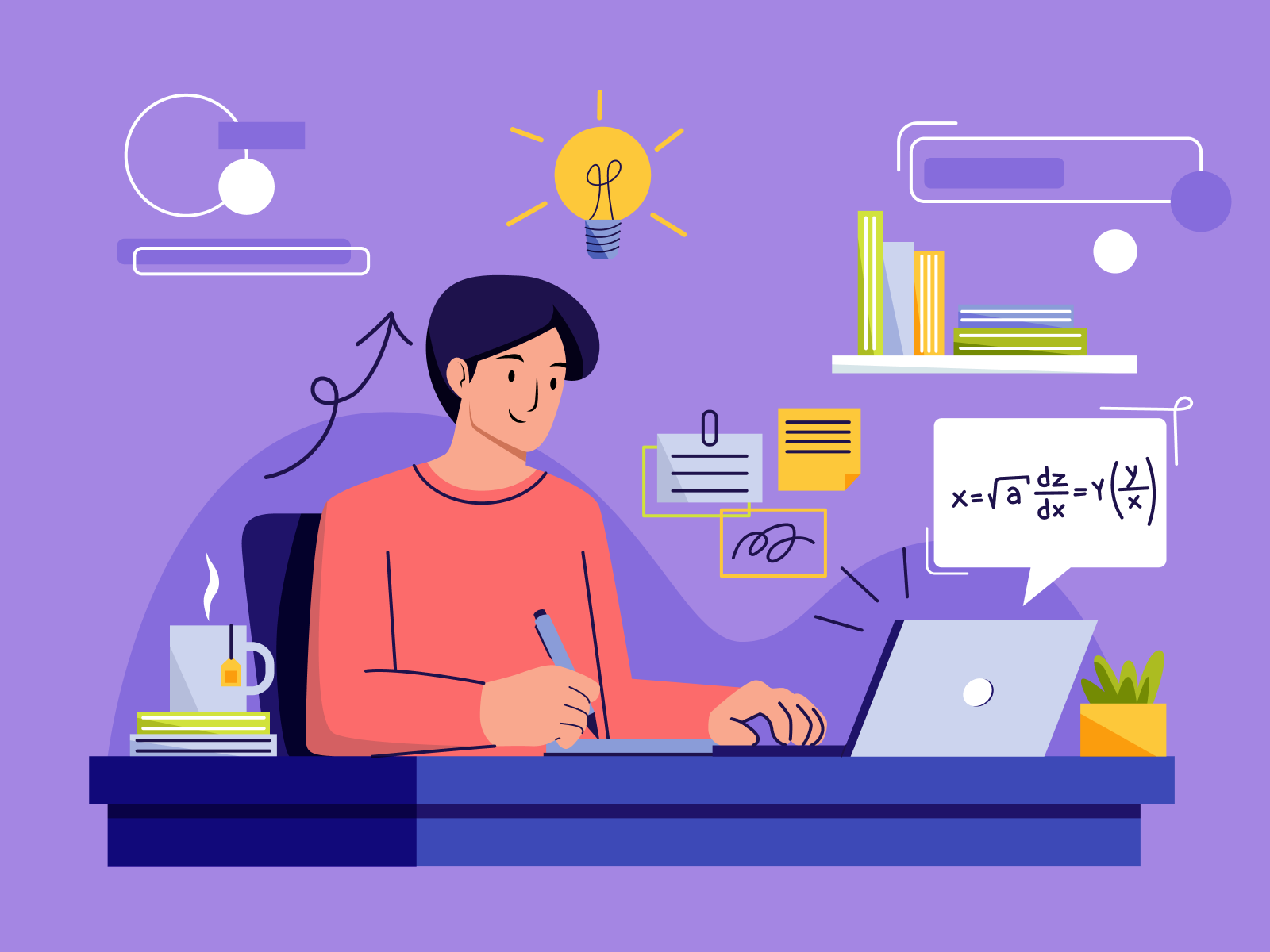 MathMinds Online Illustration by Pixelz on Dribbble