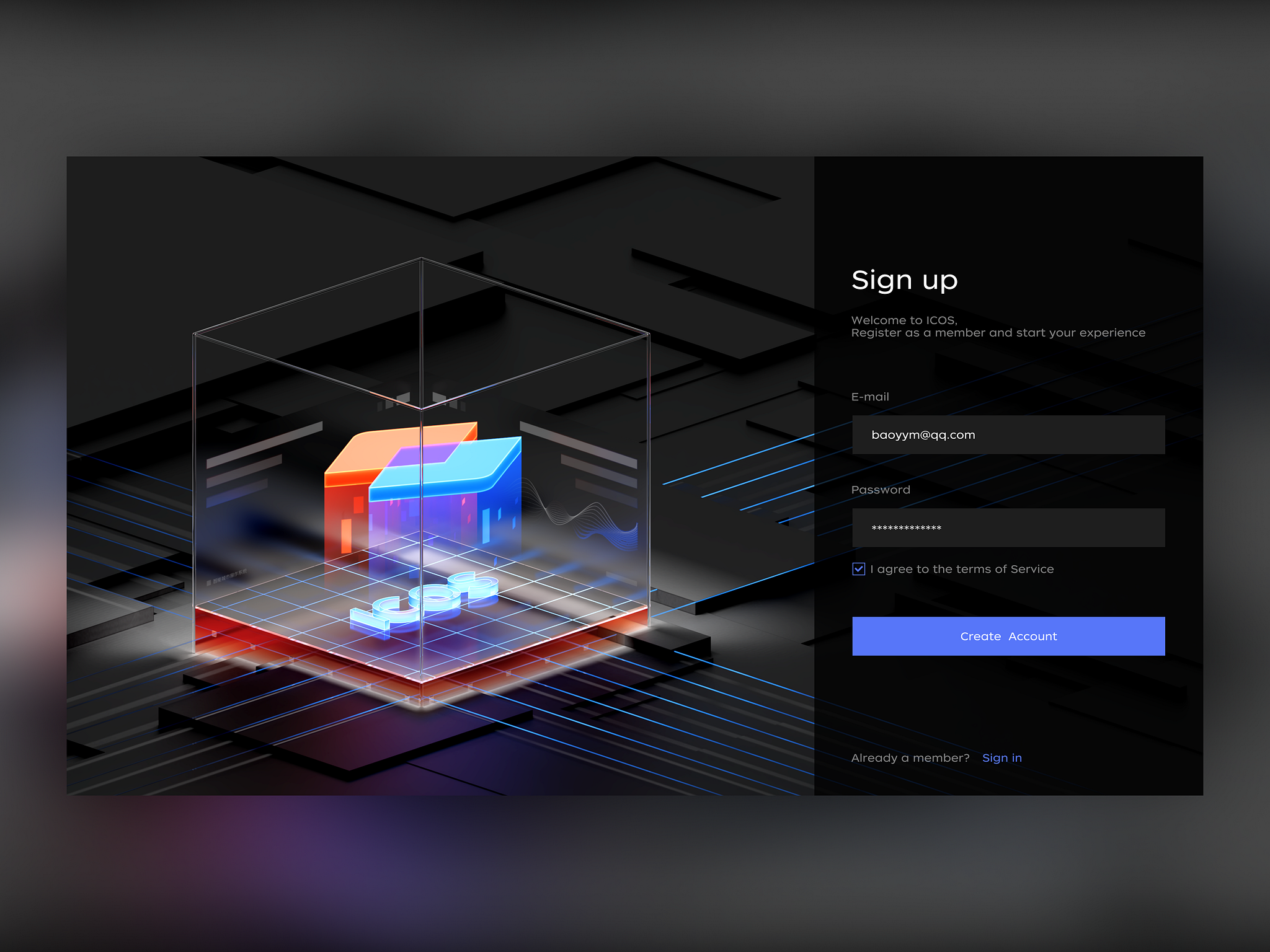 Smart City operating system login page Dark&Light Mode by BYMD on Dribbble