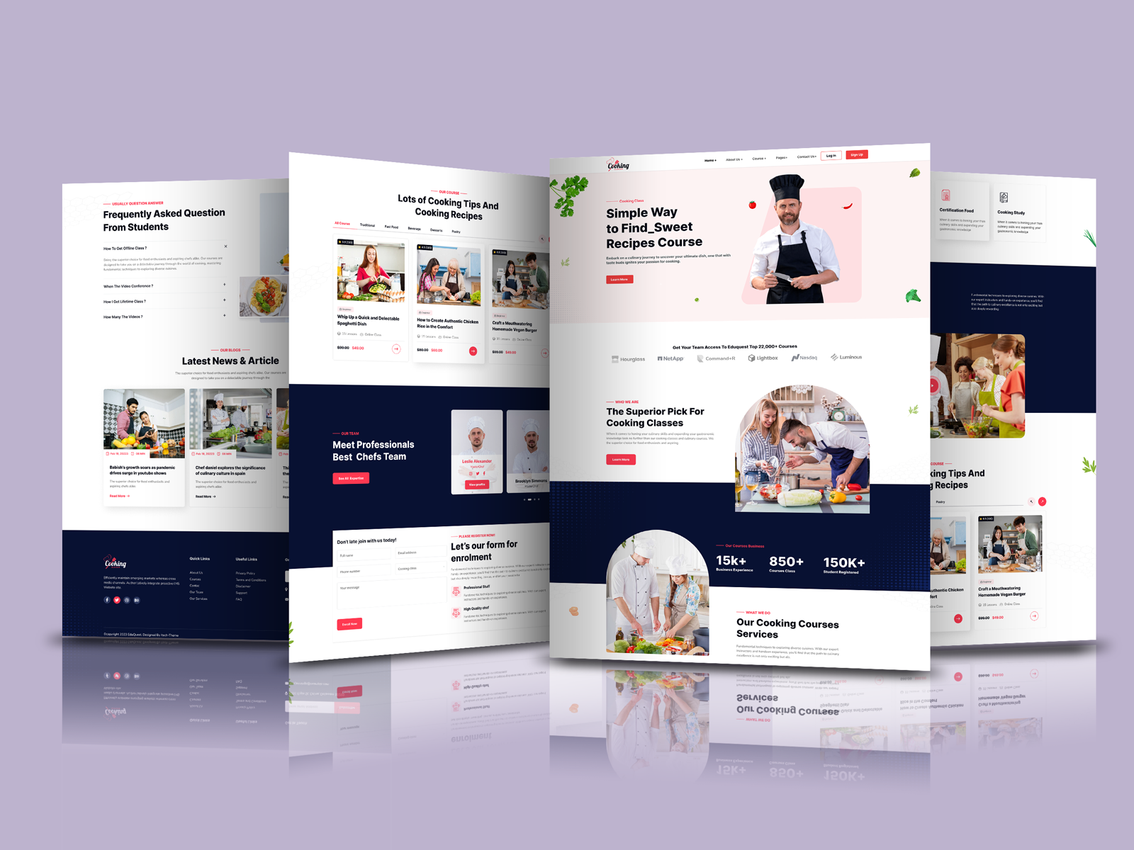 Online Cooking Course Website Design👨🏻‍🍳 by Jarviz Lab || UI/UX Design ...