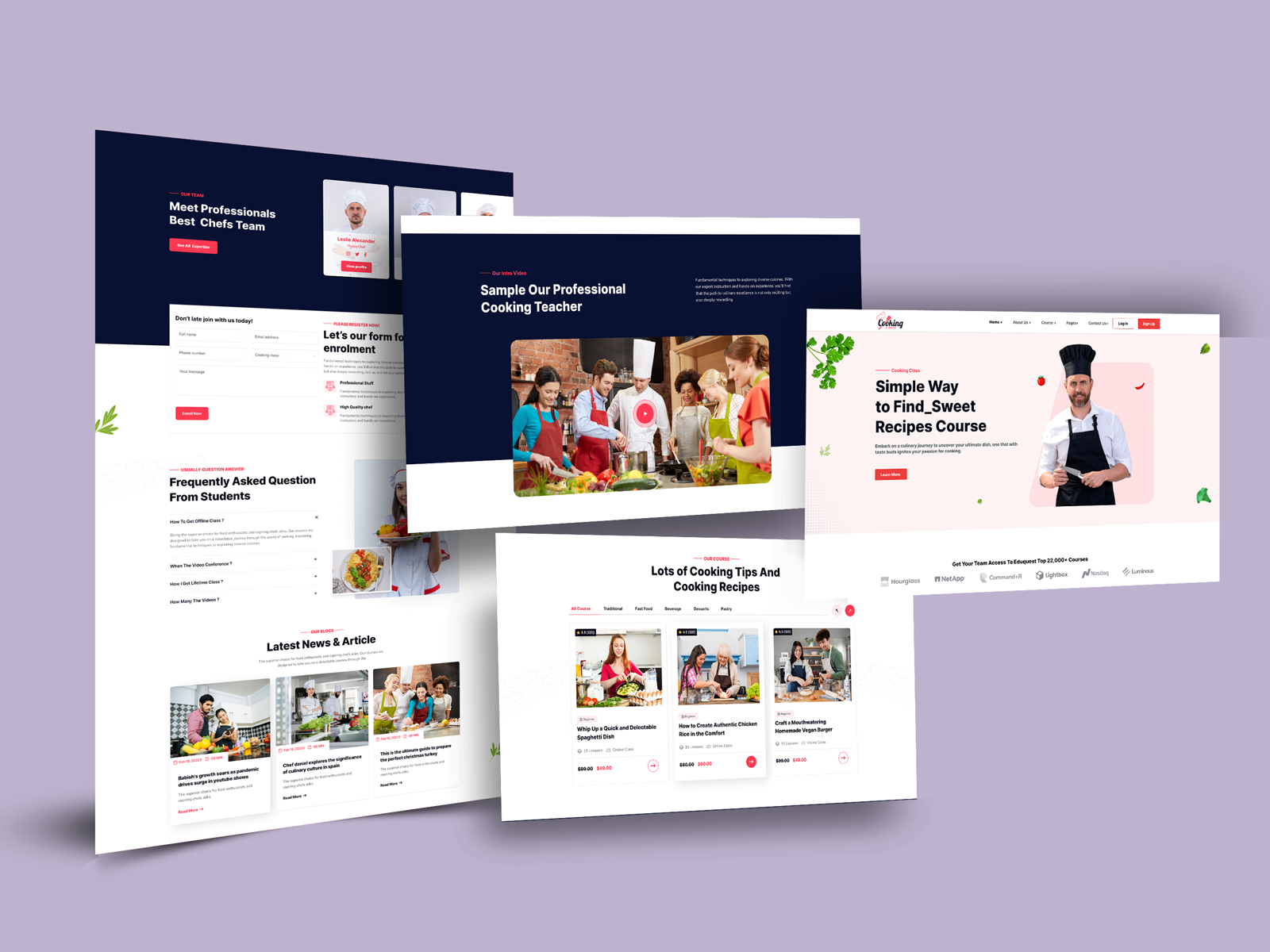 Online Cooking Course Website Design👨🏻‍🍳 by Jarviz Lab || UI/UX Design ...