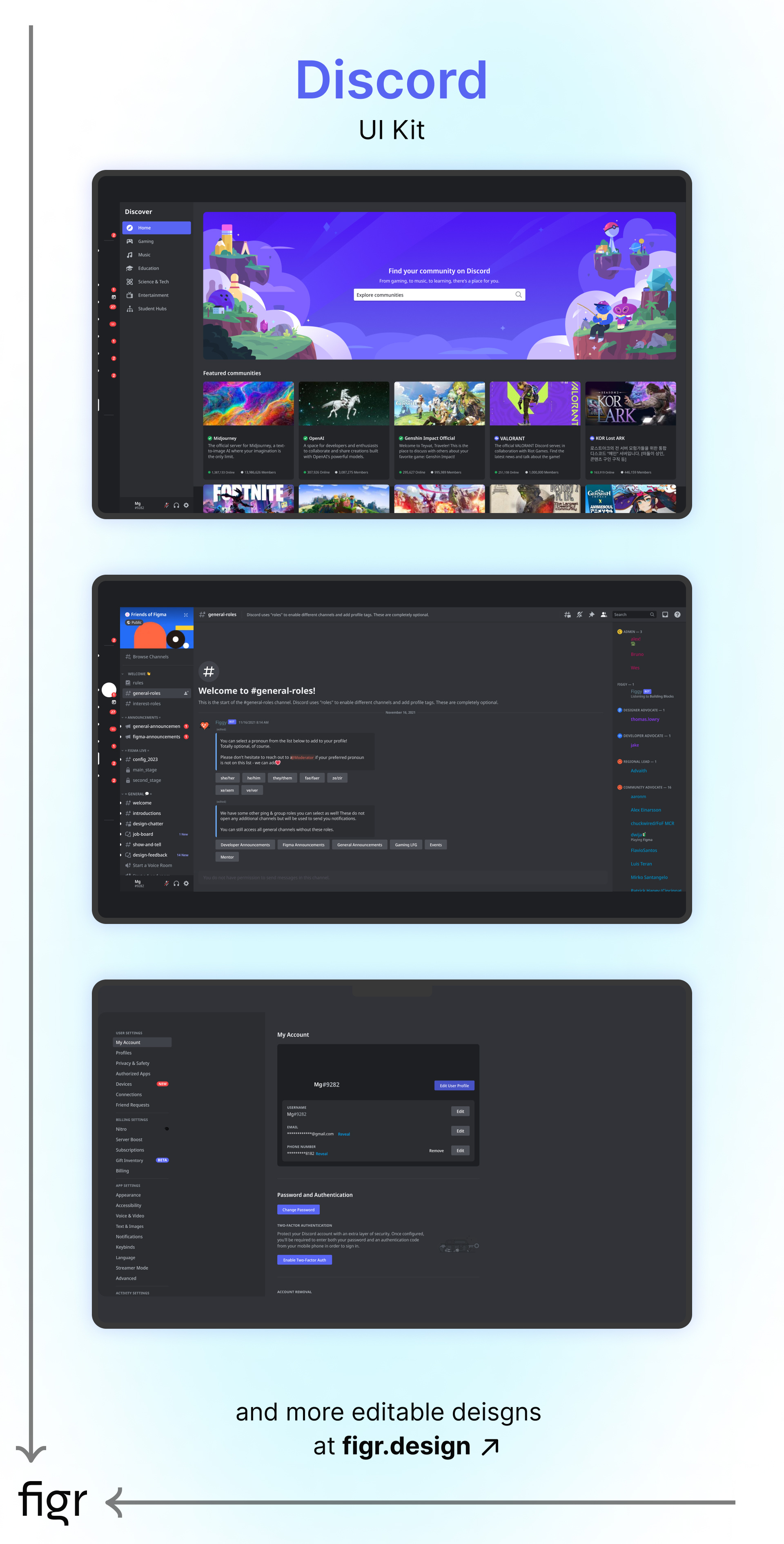 Make Discord UI your own by Figr Design on Dribbble