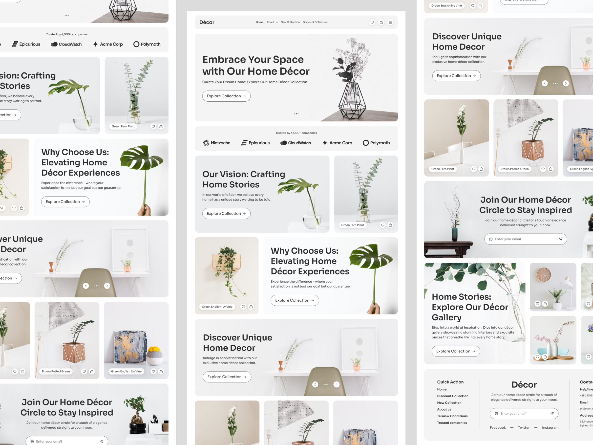 Home Decor Website Design by Saleh Ahmed on Dribbble