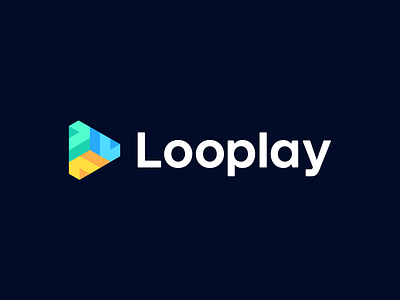 Loop play - isometric modern logo - L logo by Deividas Bielskis on Dribbble
