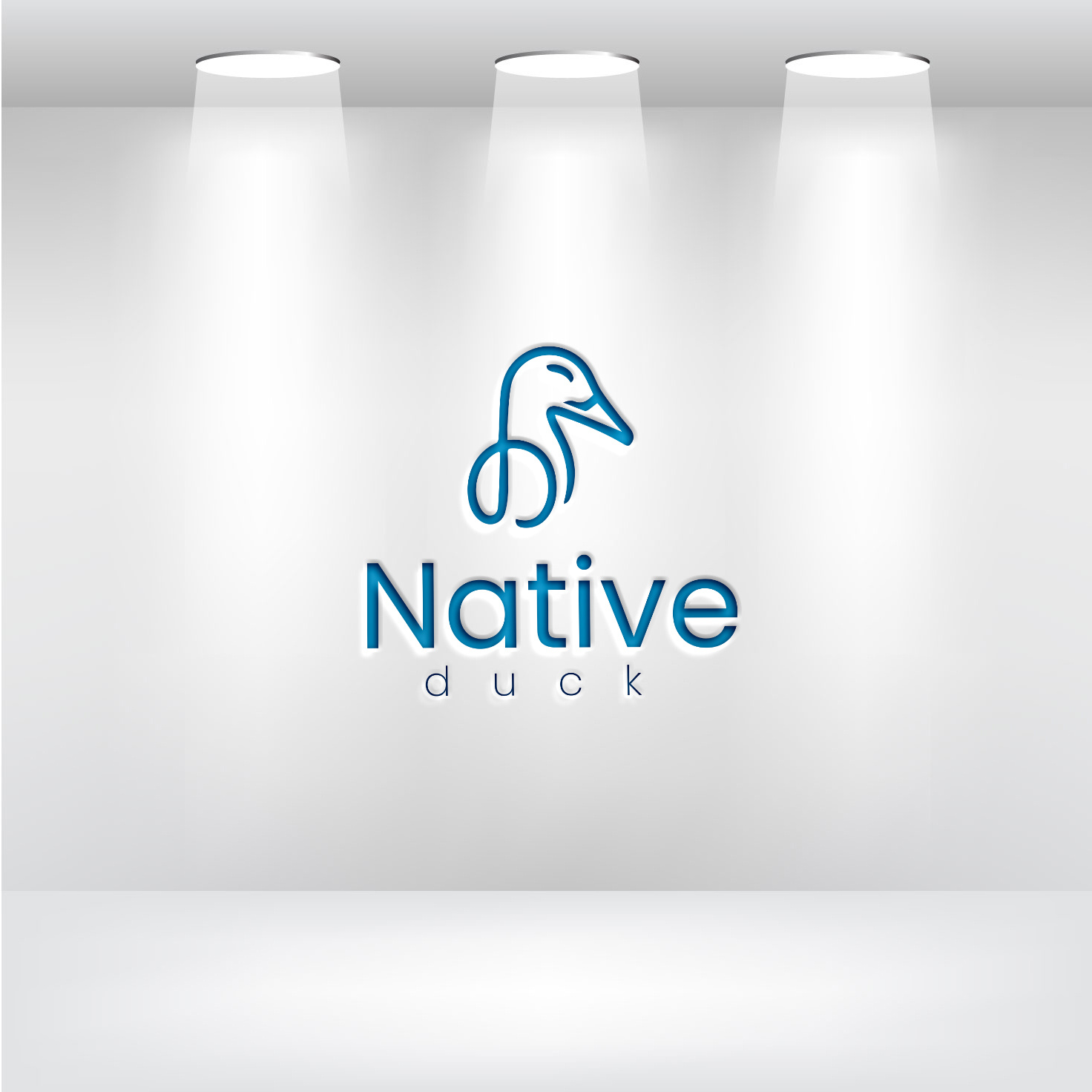 native duck logo by Abir Hossain Waffi on Dribbble