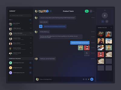 Big Chat (dark theme) by A Rahman on Dribbble