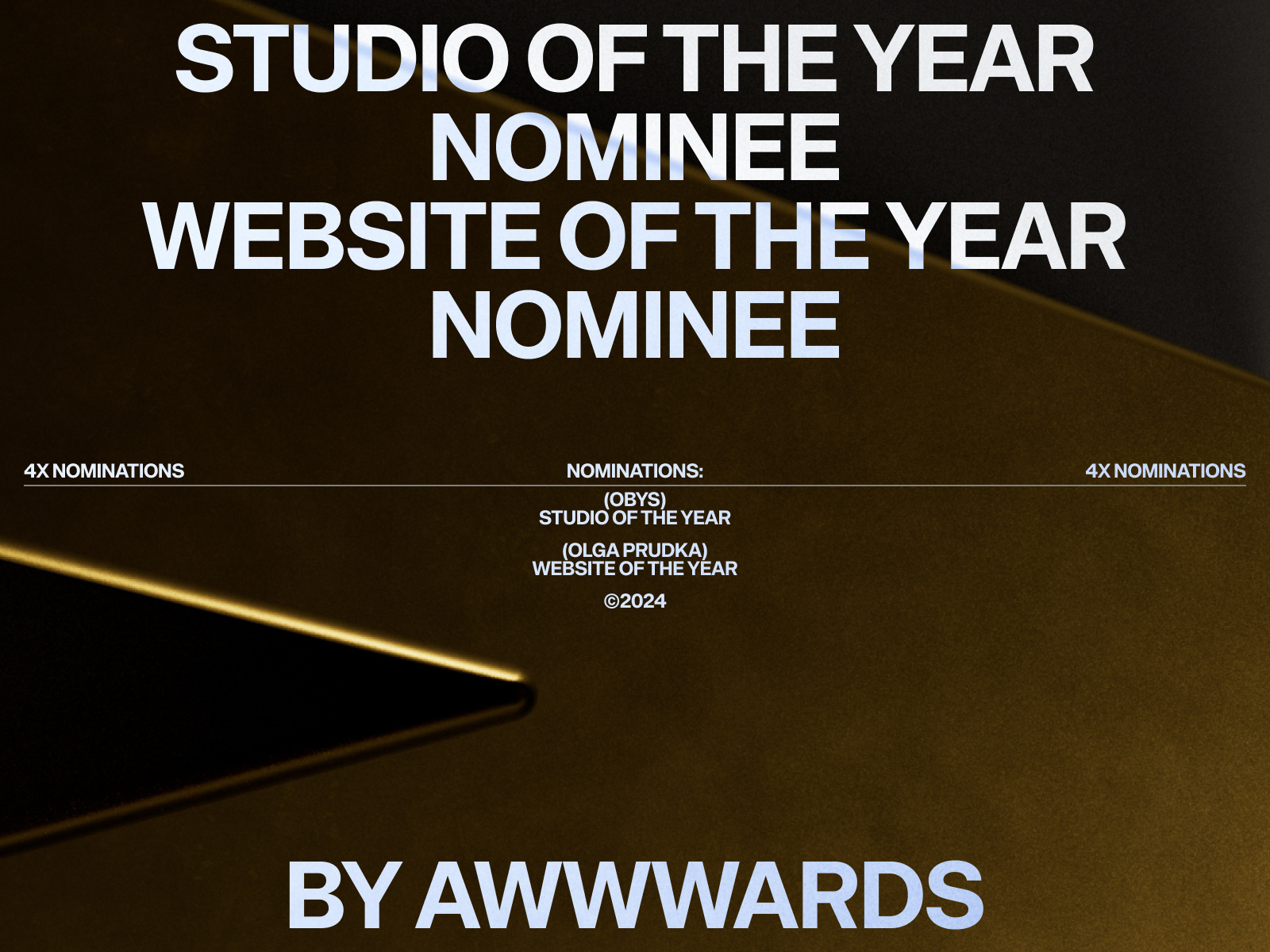 Awwwards Annual Nominee (Obys) by Obys on Dribbble
