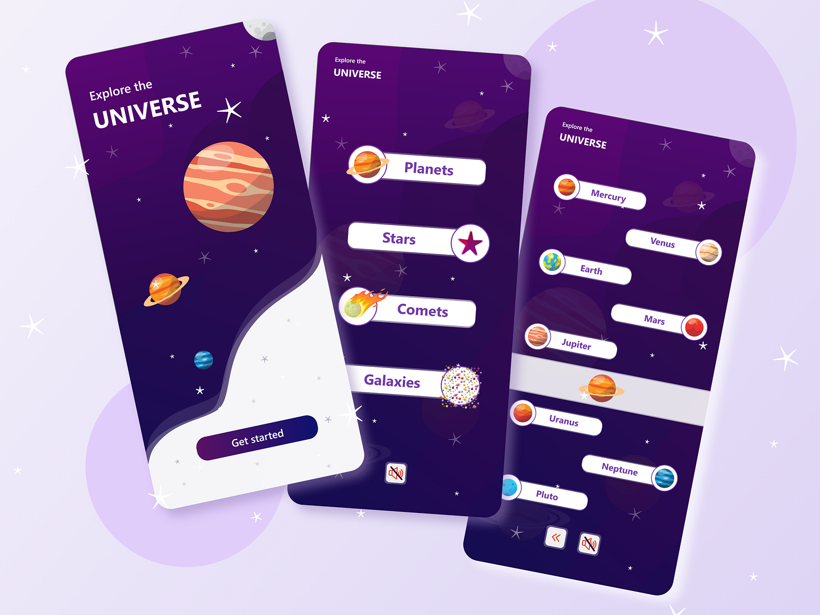 Space App by N O U R A on Dribbble