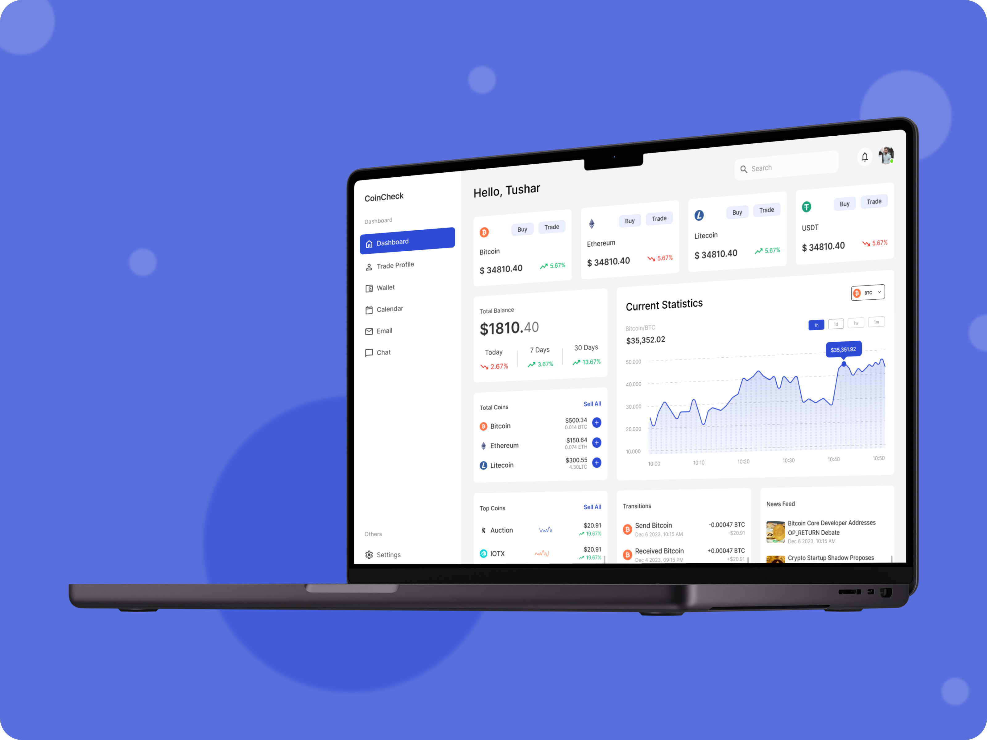 CoinCheck - Crypto Dashboard Design by Md.Tanjib Jahangir Tusher on ...