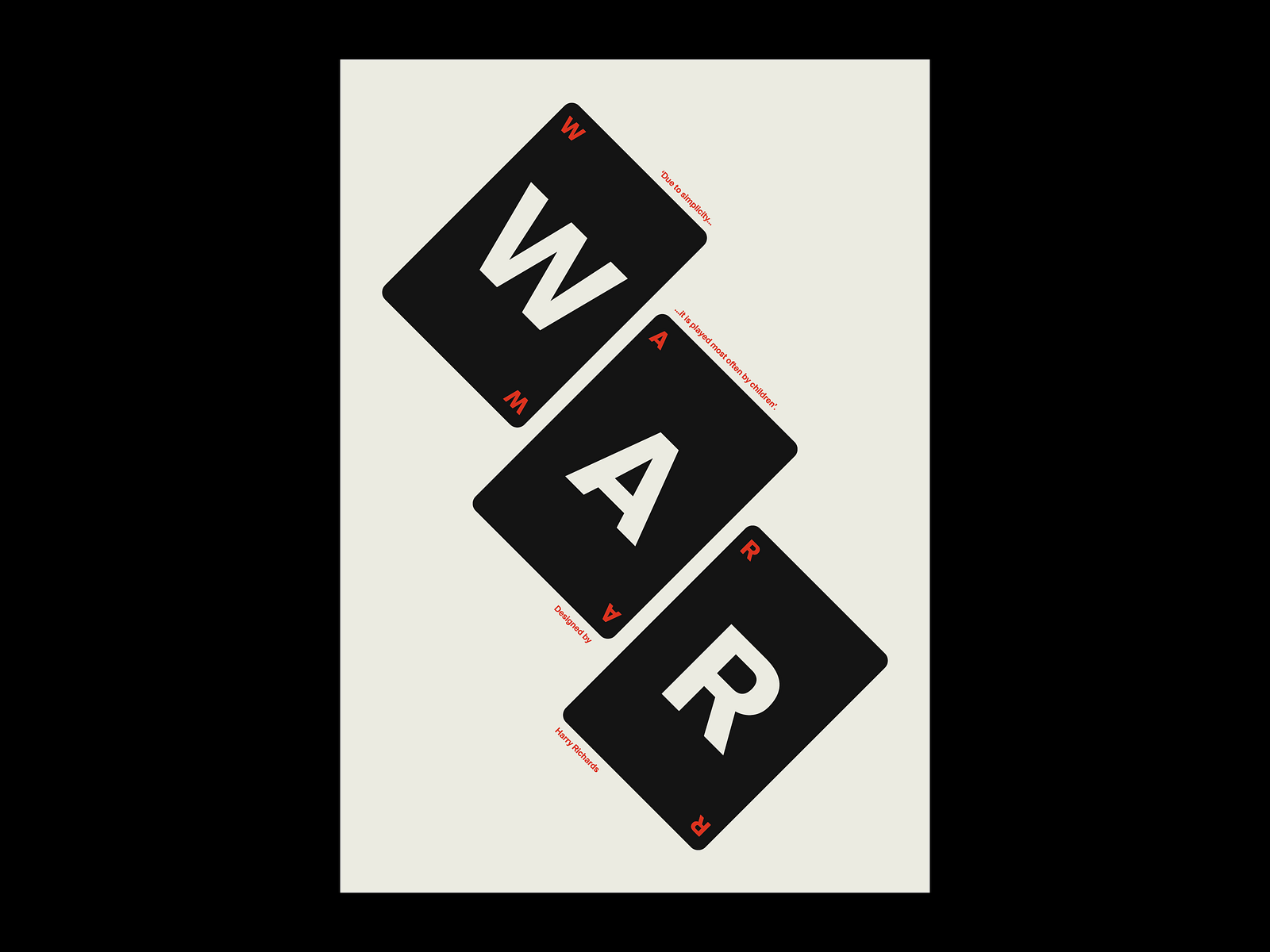 WAR Poster by Harry Richards on Dribbble