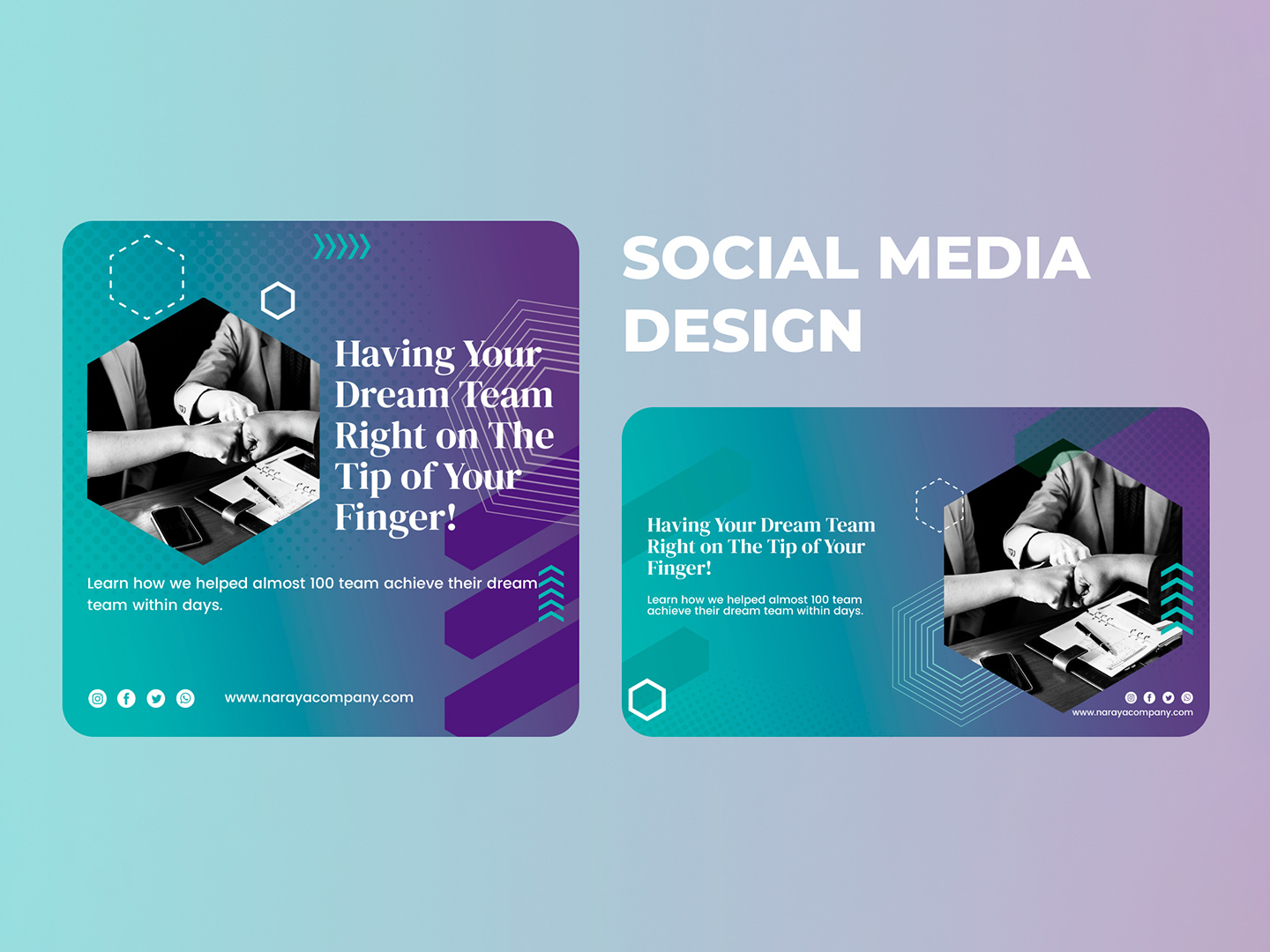 Social Media Design by Quentin Gilon for manypixels on Dribbble