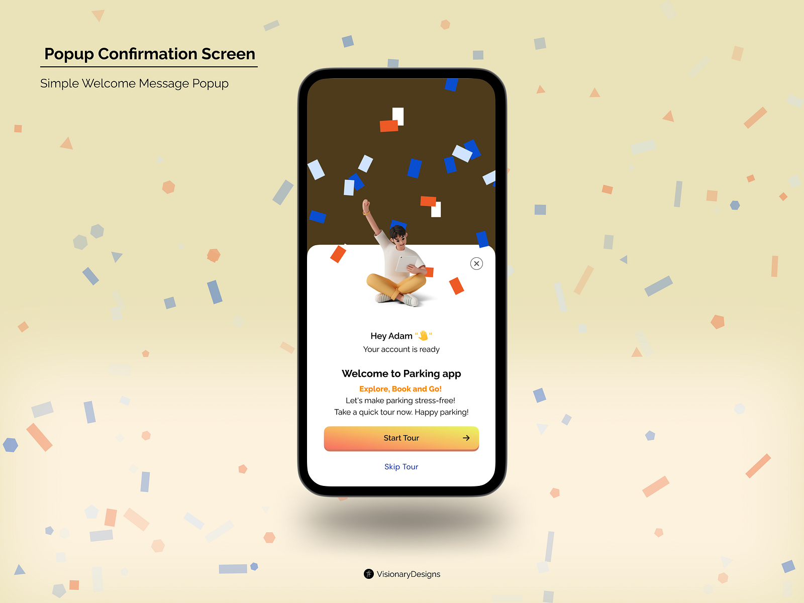 Popup Screen by Visionary Designs on Dribbble