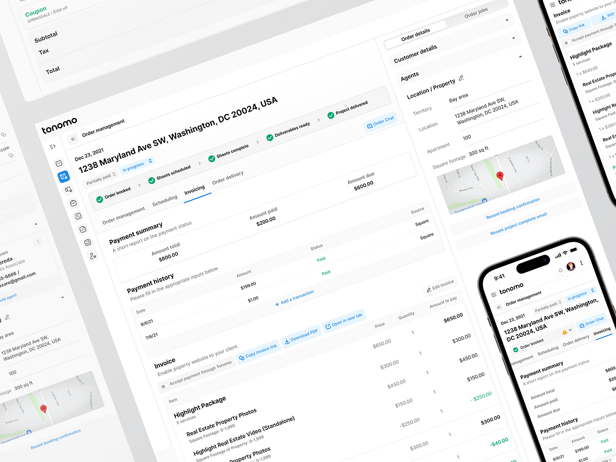 Tonomo: Invoicing by Tetiana Sereda for Flatstudio on Dribbble