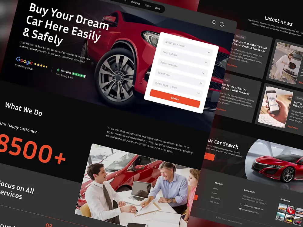 Car Selling Website designs, themes, templates and downloadable graphic ...