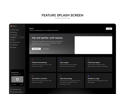 DASHBOARD: TEAMS FEATURE SPLASH SCREEN by Edinyangaobong Udofia on Dribbble