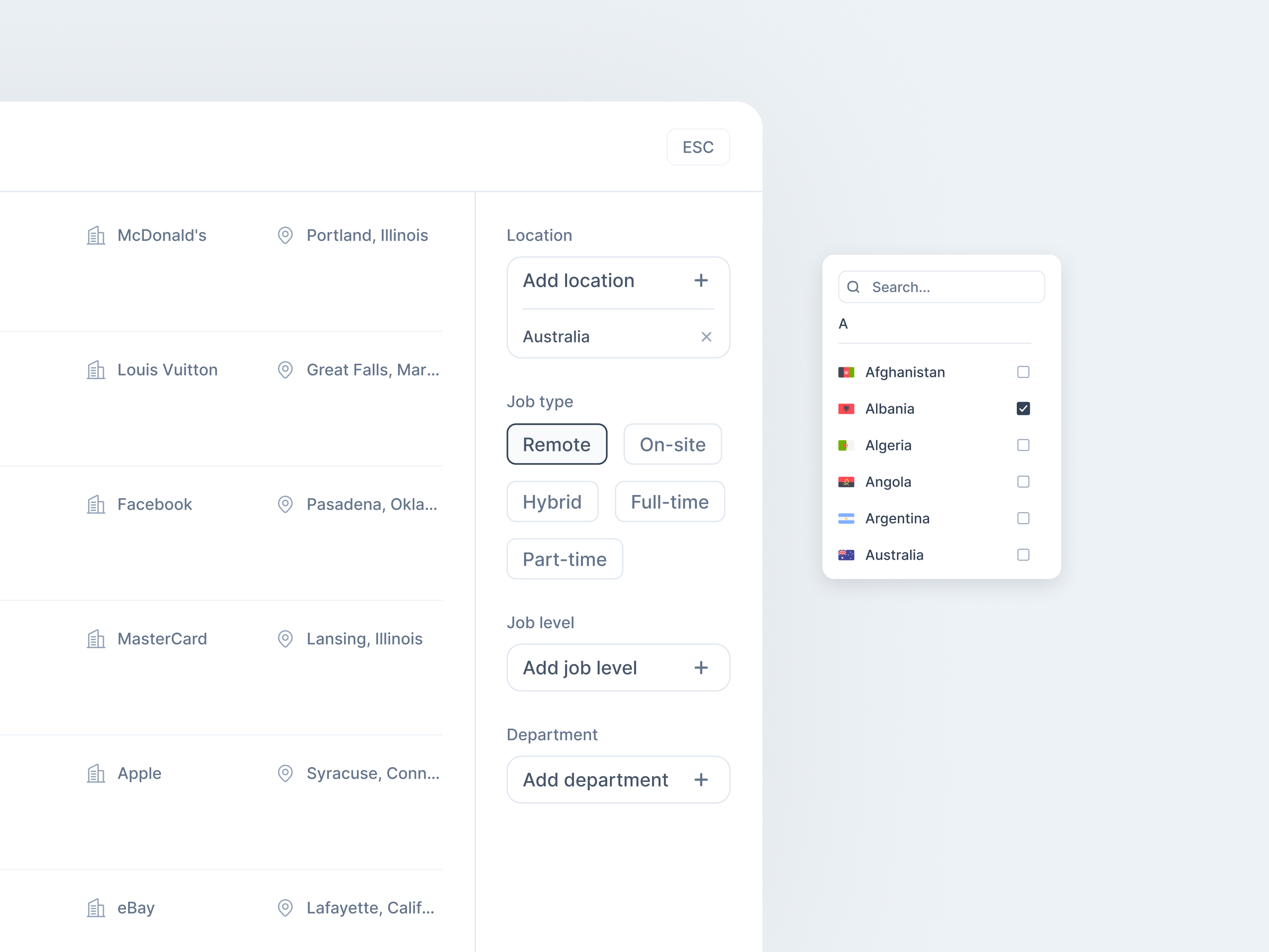 Search UI by Akib Ahmad for Redout on Dribbble