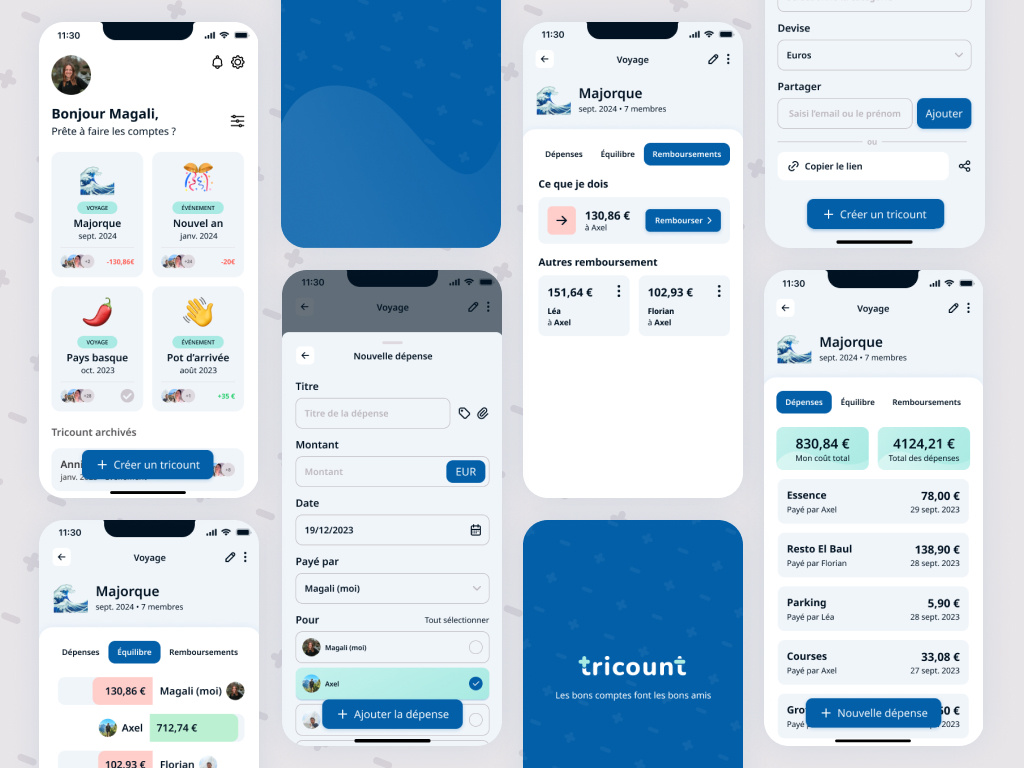 Tricount redesign by Magali on Dribbble