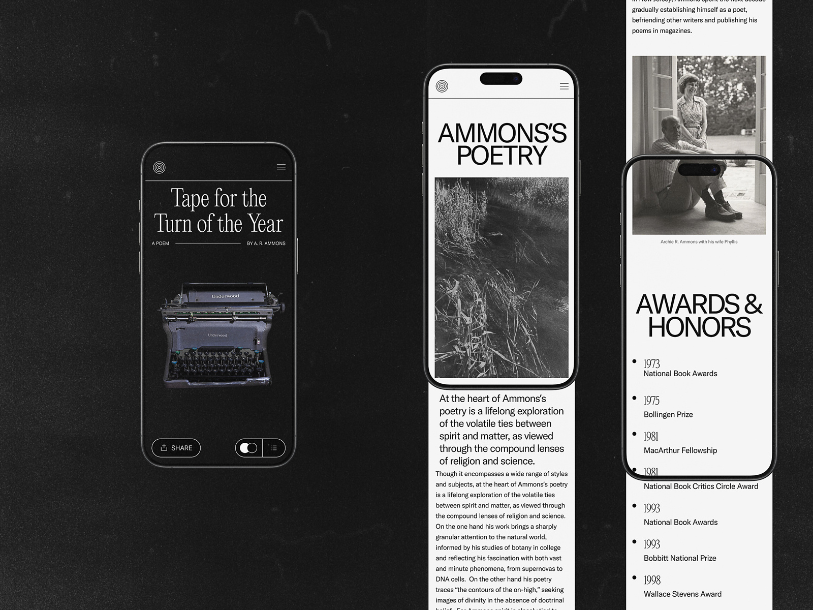 Case Study: Ammons Poems Website by tubik UX for tubik on Dribbble