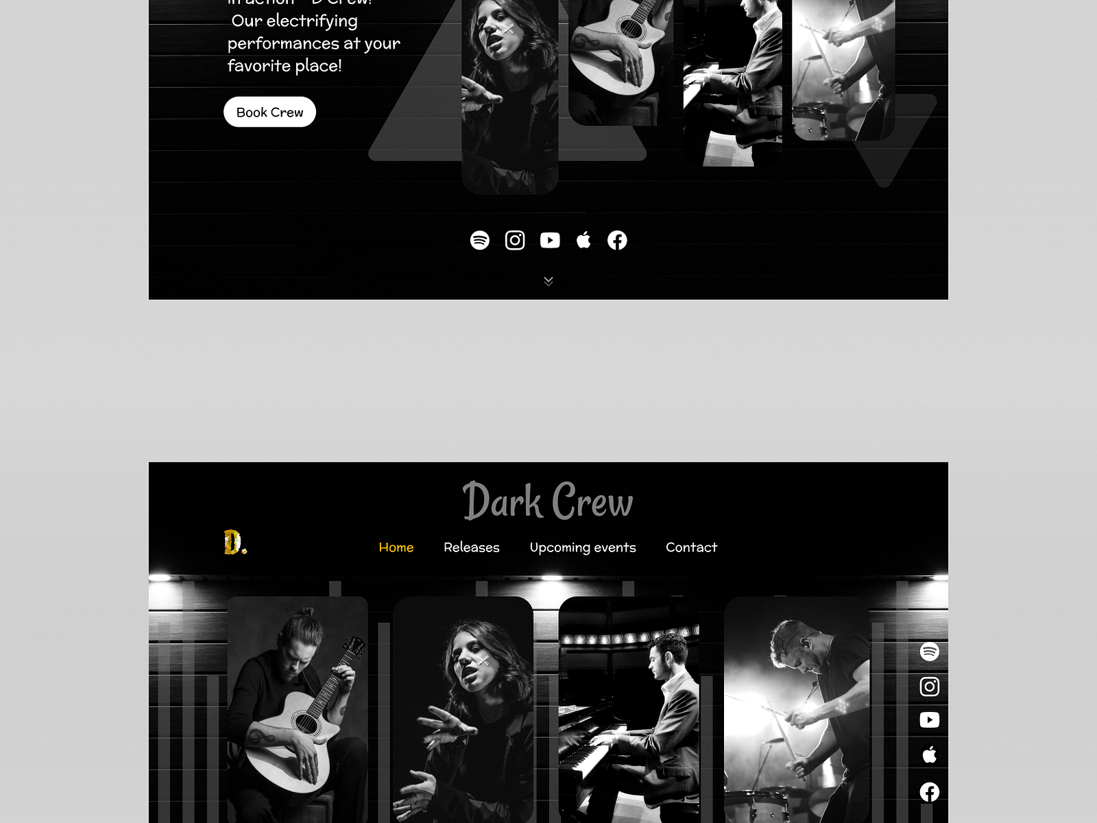 Dark crew - hero section by Kumaran on Dribbble