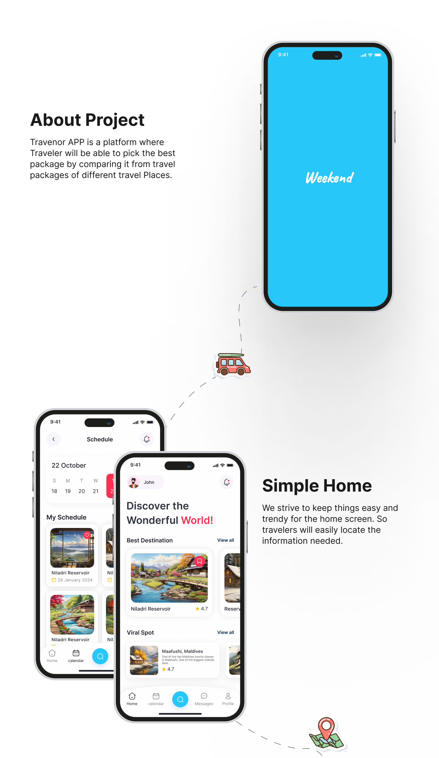 Weekend - Travel App by Pixel Dynamics on Dribbble