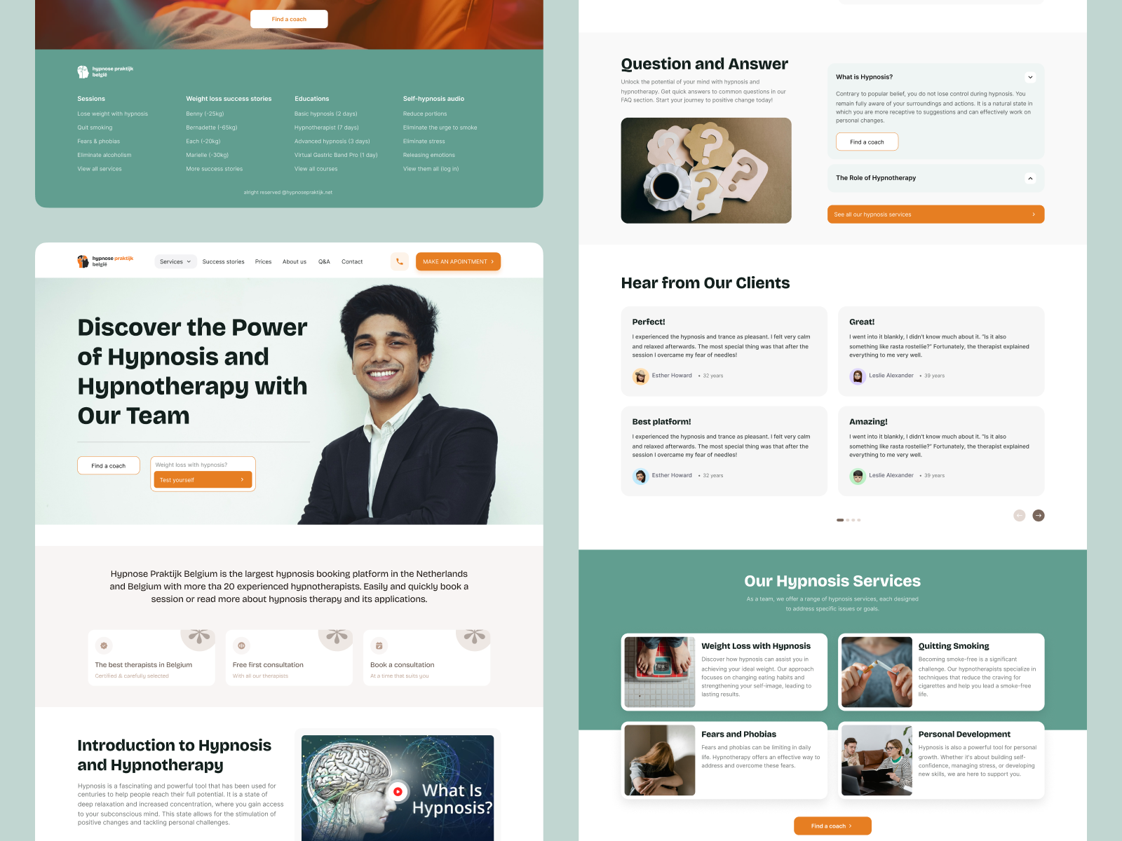Hypnosis and Hypnotherapy Website / Landing Page Design / UI by Jabel ...