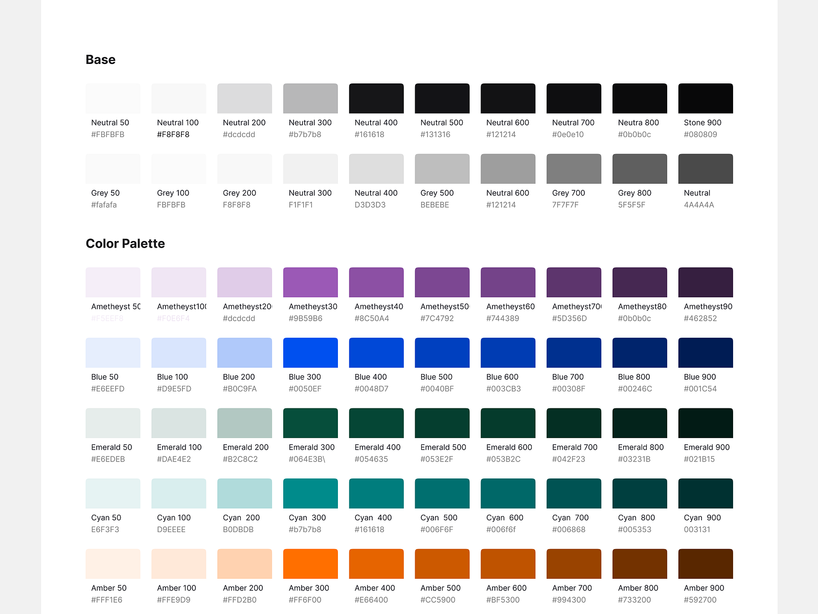A color system by Florence Eze on Dribbble
