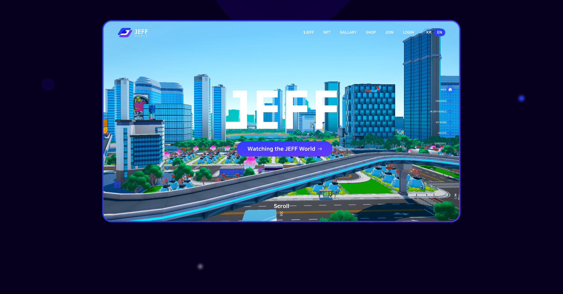 JEFF World - NFT based Metaverse game Landing page by The Else Inc. on Dribbble