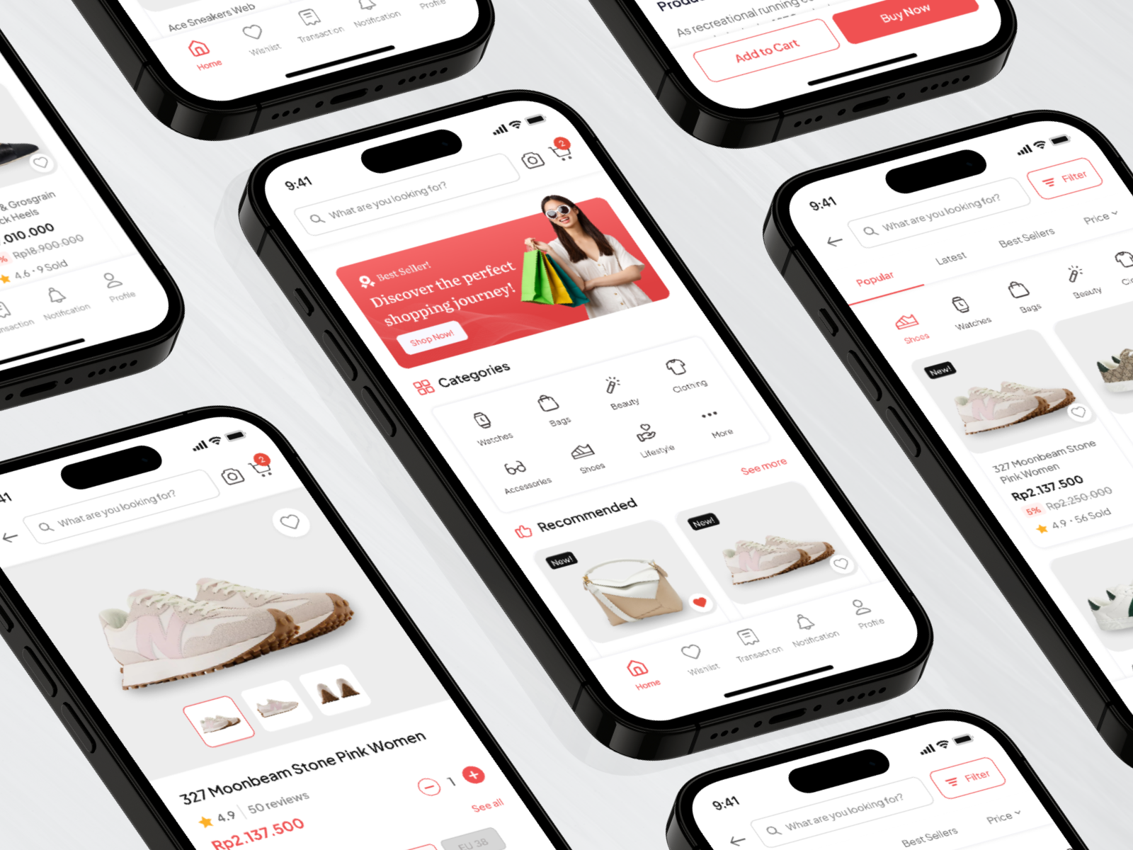 Shopease - eCommerce Fashion Mobile App by Muhammad Ahrasya for Elux Space on Dribbble