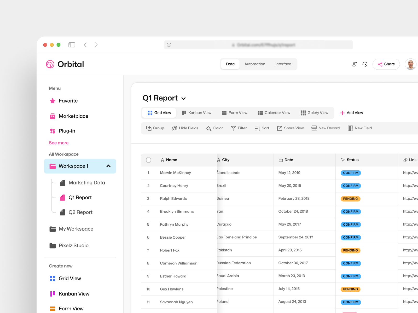 saas dashboard - Orbital spreadsheet collaboration service by Pixelz on ... saas dashboard - Orbital spreadsheet collaboration service by Pixelz on ...