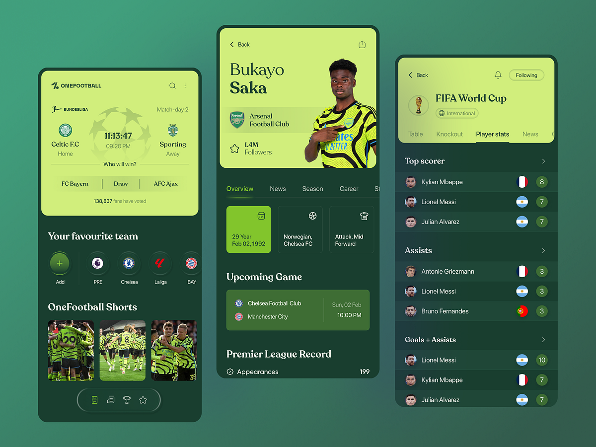 Sports Live Scores App UI by Ofspace UX/UI on Dribbble