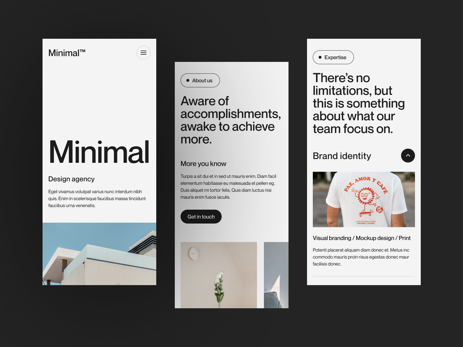 Minimal - Design Agency Responsive Page Website by Muhammad Izza Recka ...