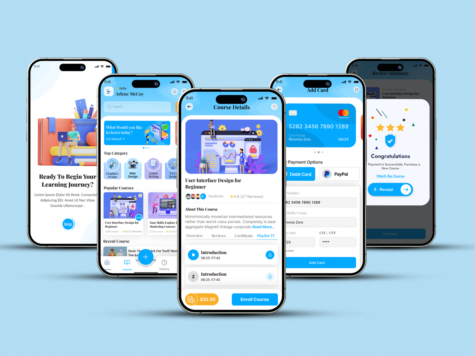 LMS Mobile App Design | E-Learning UI📚 by Jarviz Lab || UI/UX Design ...