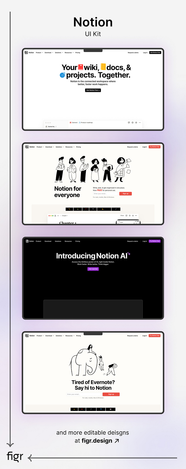 Make Notion UI your own by Figr Design on Dribbble