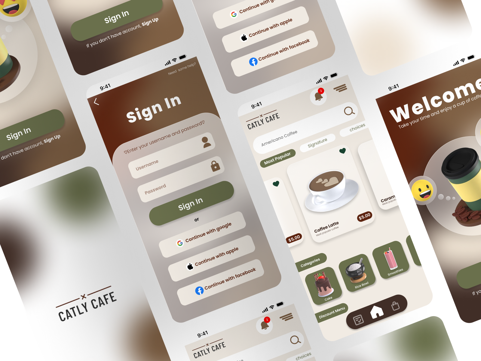 Cafe App design | UI Design by Alif Alfarabi.B on Dribbble