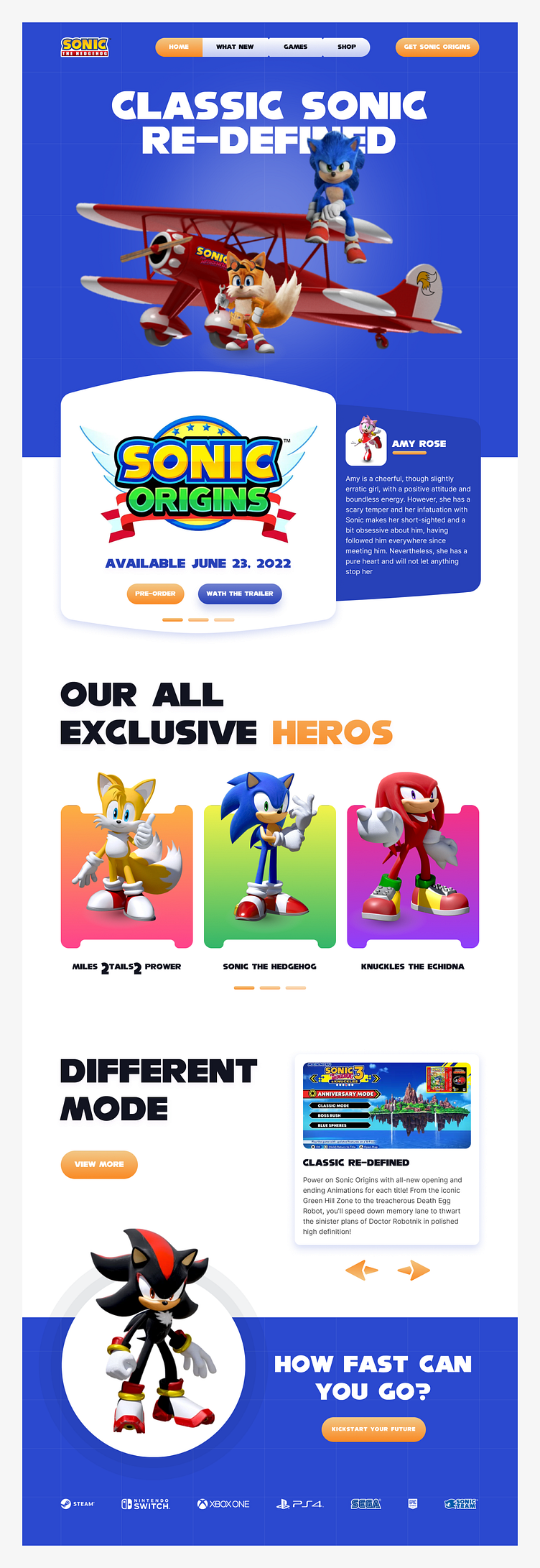 Sonic - Sonic the Hedgehog Website Design by Shakil Khan on Dribbble