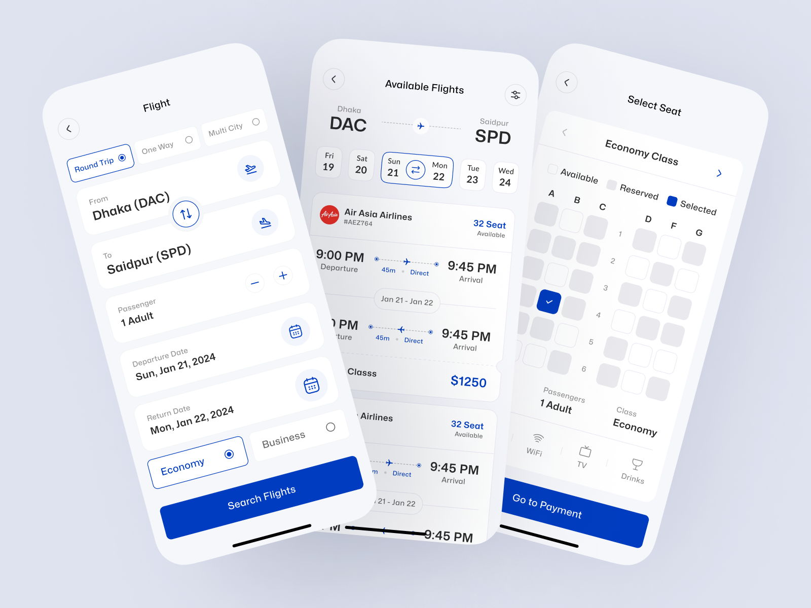Flight Booking App Design Light Theme by Kamalesh Roy on Dribbble