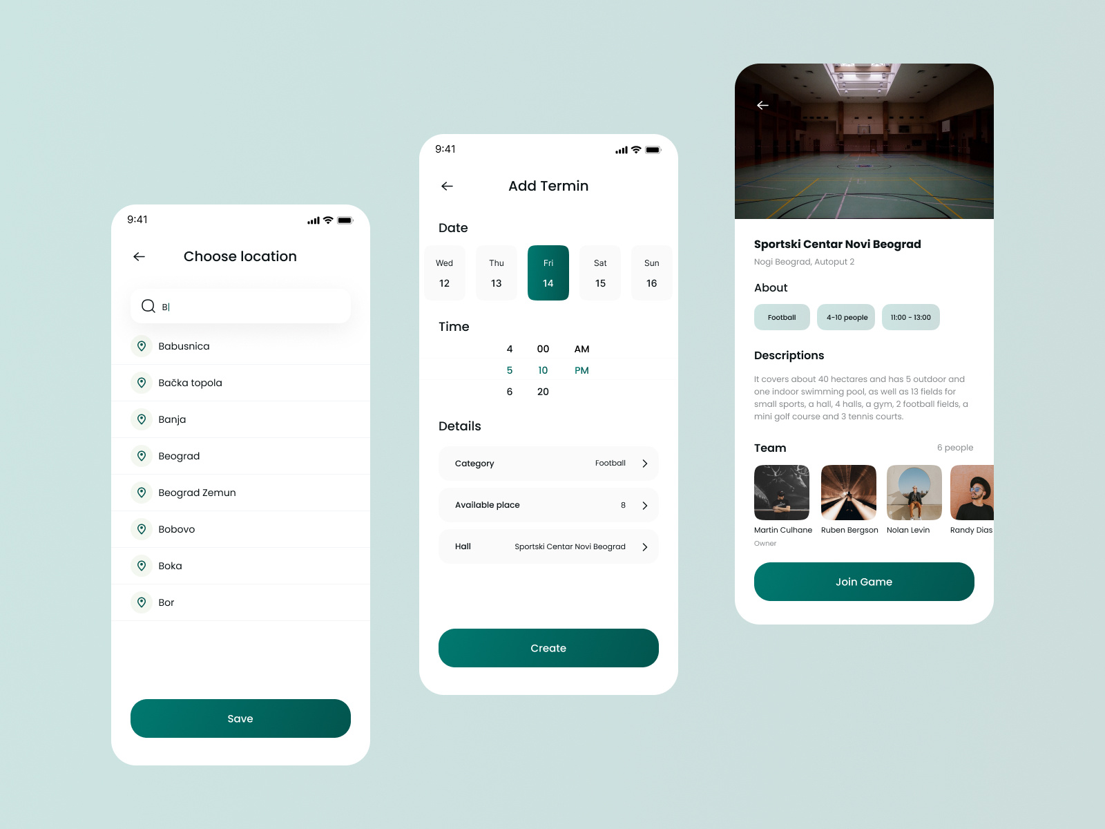 Team Meet Mobile App by Nikolina Čuljak on Dribbble