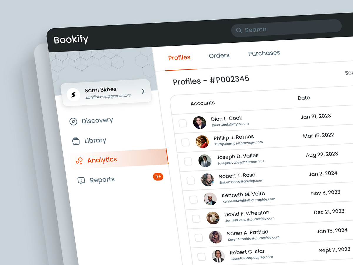 Bookify Project | Table Design by Sami Bkhes on Dribbble