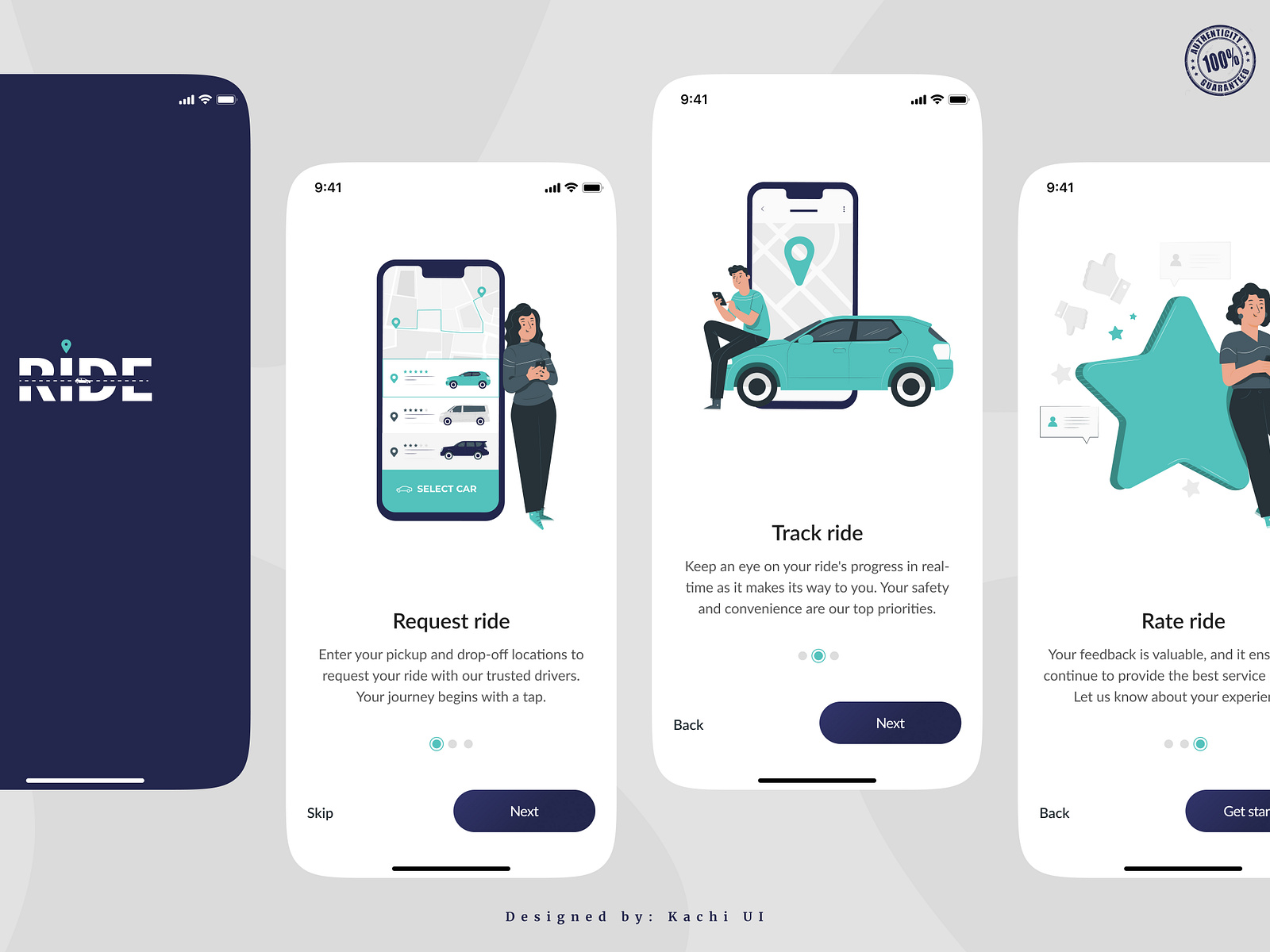 Ride hailing app - Onboarding screen by Chikachi Ukpanwanne on Dribbble