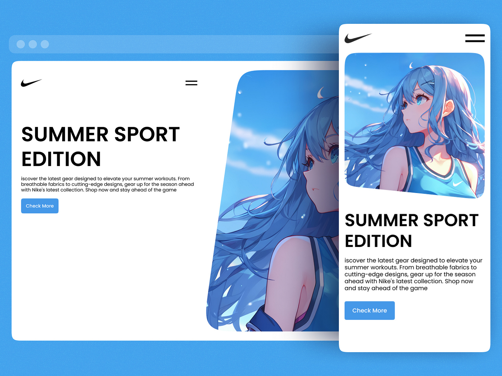 Nike Summer Sport Edition Landing Page Design 👟👕 by Maulana Rifky ...