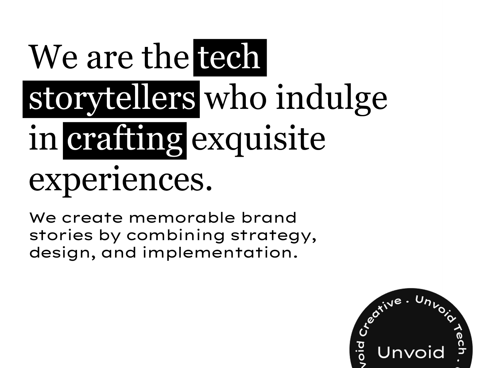 Unvoid Tech Studio | Tech Storytellers | Design Agency by Unvoid Tech ...