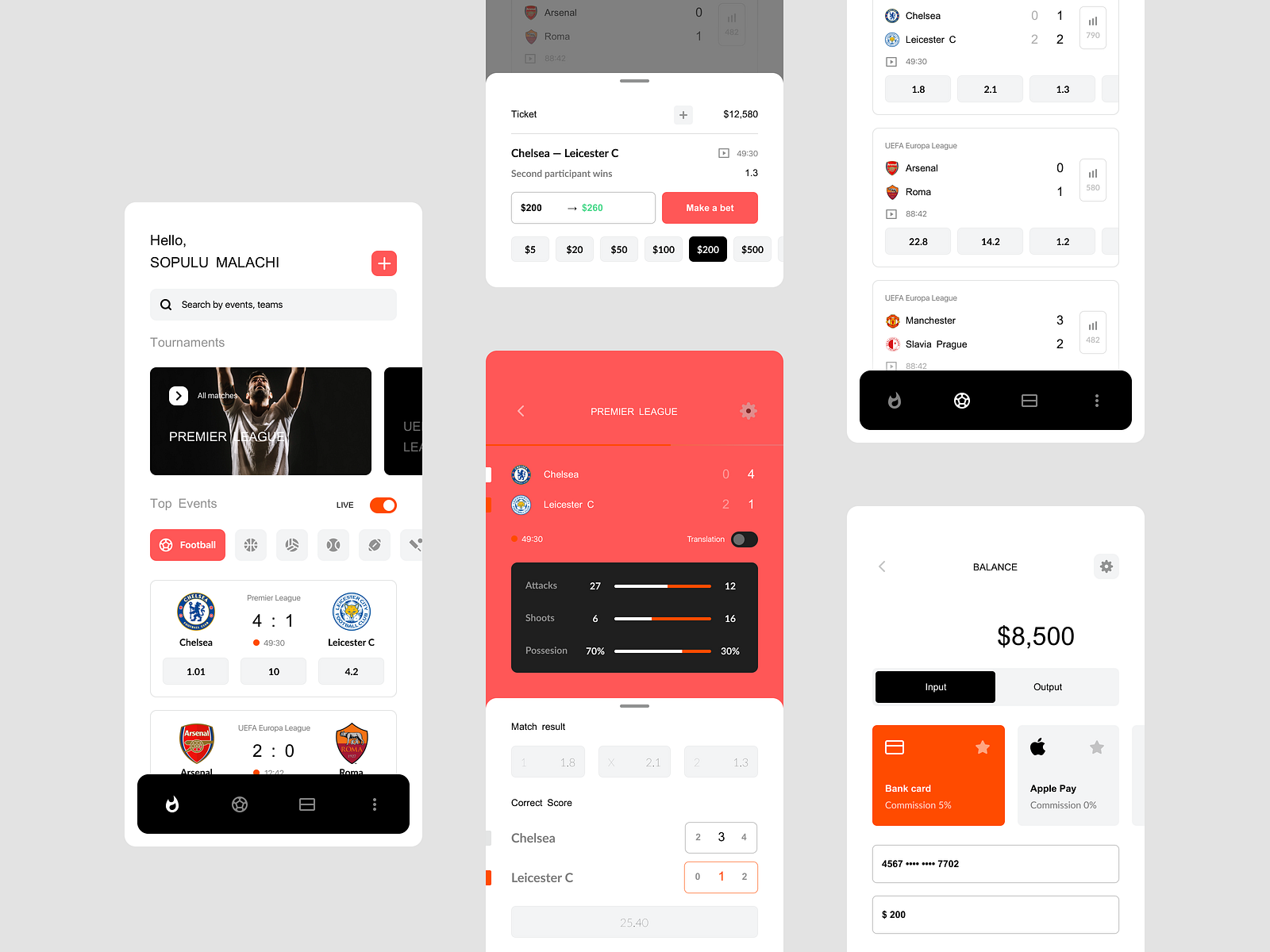 Betting UI DESIGN by Sopulu Malachi on Dribbble